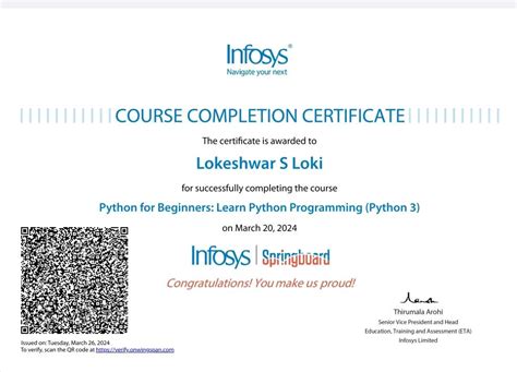 Infosysspringboard Infosysspringboard Pythonforbeginners Lokeshwar S