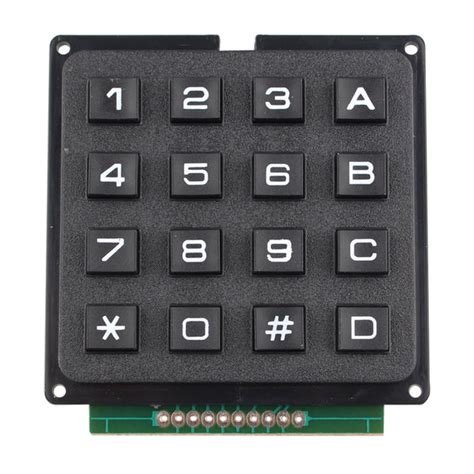 Haljia 4 X 4 Matrix Array 16 Switch Keypad Keyboard Module 16 Key Mcu