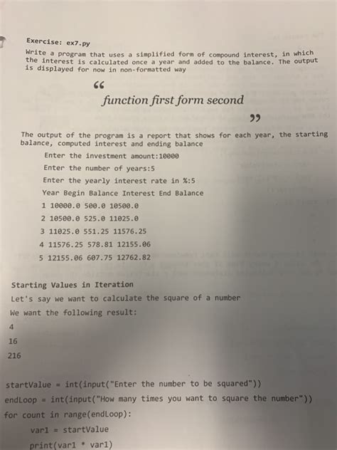 Solved Exercise Ex7 Py Write A Program That Uses A Chegg