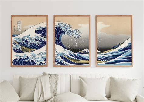 Katsushika Hokusai Great Wave Print Set Japanese Print Set Hokusai