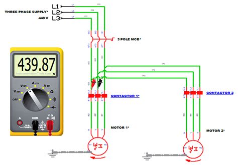 Schematic And Wiring Diagram Of 3 Phase Contactor Schema Digital