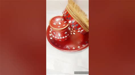 घर में रखे बर्तनों से मैंने बनाई करवा चौथ स्पेशल थाली😍karvachauth Karvachauthspecial Diy