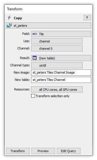 SQL Example Process RGB Images Using Matrix Filters
