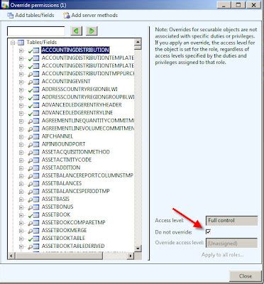 Peng S Dynamics AX Override Permissions In A Role