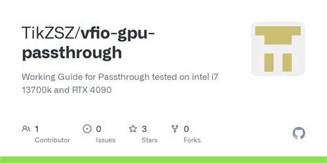 Github Tikzszvfio Gpu Passthrough Working Guide For Passthrough