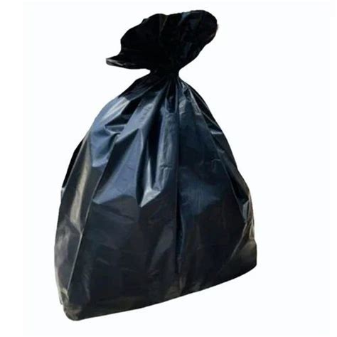 Without Handle Plain Black Biodegradable Garbage Bag 24x32 Inch