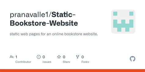 GitHub Pranavalle Static Bookstore Website Static Web Pages For An Online Bookstore Website