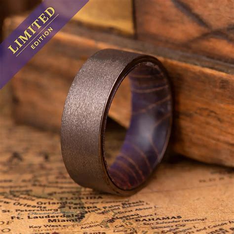 Japanese Sakura Wood Ring Unique Handmade Jewelry Made Of Tungsten Japanese Melody