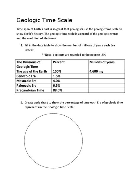 Geologic Time Scale Worksheet Answer Key PDF Geologic Time Worksheets Library
