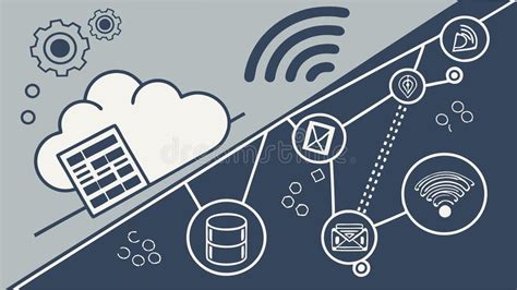 Cloud Computing Network Data Storage Digital Connection Technology Infrastructure Vector