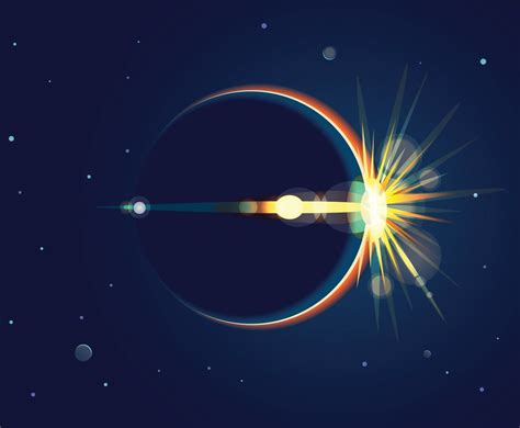 Beautiful Full Solar Eclipse Phenomenon Vector Art Graphics Freevector Com