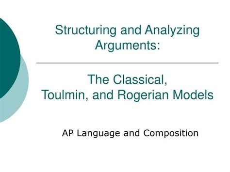 ppt structuring and analyzing arguments the classical toulmin and