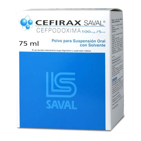 Cefirax Cefpodoxima 100 Mg 5ml Suspensión 75 Ml