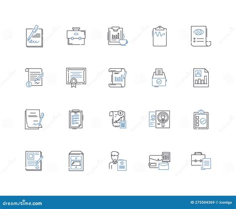 Compilations And Forms Line Icons Collection Aggregates Assemblages Bundles Collections
