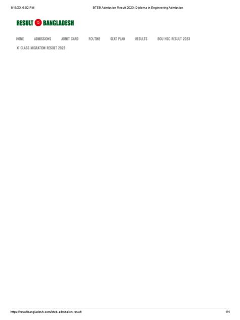 Bteb Admission Result 2023 Diploma In Engineering Admission Pdf Diploma Institute Of