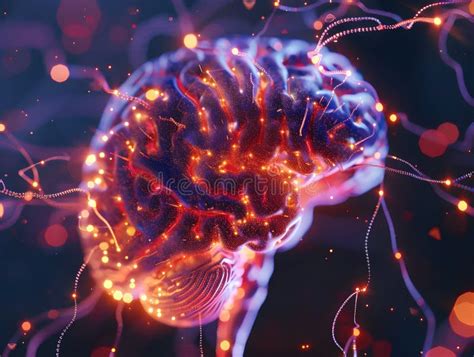 A Stunning 3d Illustration Of A Brain With Vibrant Colors And Neural Networks Representing