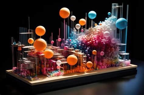 Premium Photo 3d Chart Reveals Complex Data Clearly Generative Ia