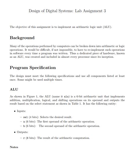 Solved Design Of Digital Systems Lab Assignment 3 The