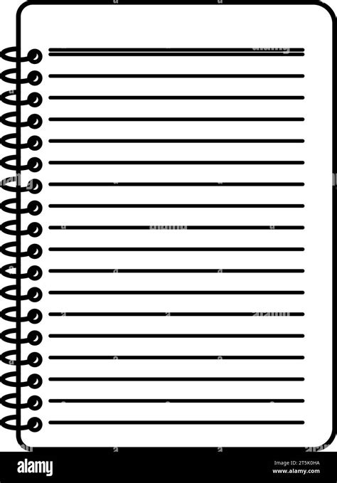 Notepad Graphic With Lined Paper And Spiral Binding In Vector Stock Vector Image And Art Alamy
