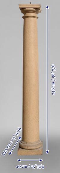 Batch Of Six Antic Doric Columns Architectural Elements Staircase Columns