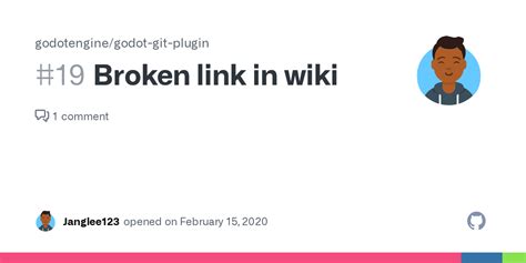 Broken Link In Wiki · Issue 19 · Godotenginegodot Git Plugin · Github