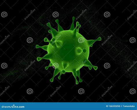 Green Virus On Black Stock Illustration Illustration Of Virus 166335058