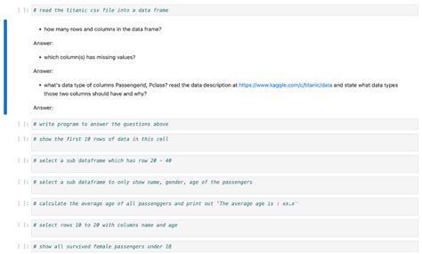 Solved Read The Titanic Csv File Into A Data Frame •
