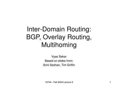 Ppt Inter Domain Routing Bgp Overlay Routing Multihoming Powerpoint Presentation Id 3804493