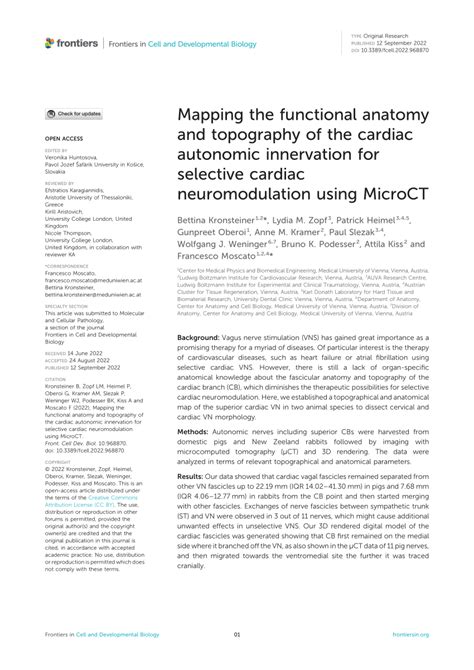 Pdf Mapping The Functional Anatomy And Topography Of The Cardiac Autonomic Innervation For