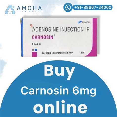 Adenosine Carnosin 6 Mg Injection At ₹ 180 Piece Surat Id 25907856633