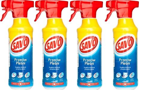 SAVO SPRAY 500ML PRZECIW PLEŚNI ZESTAW x4 12697282656 - Allegro.pl