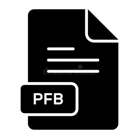 An Amazing Vector Icon Of Pfb File Editable Design Stock Vector