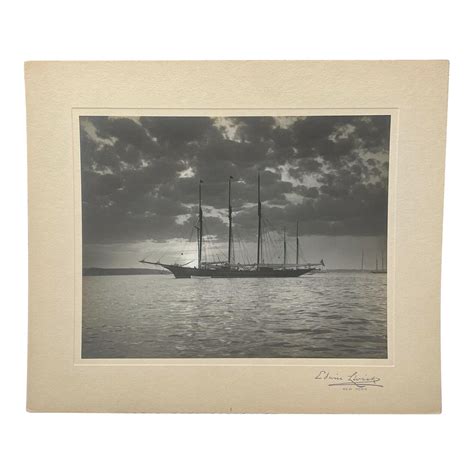 Original Edwin Levick 3 Masted Sailboat At Sunset Gelatin Silver Photograph Chairish