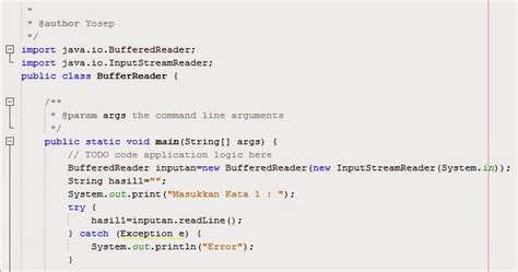 Program Java Dengan Bufferedreader ~ Belajar Coding