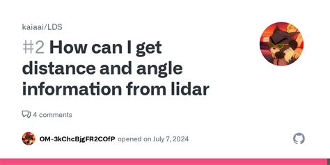 How Can I Get Distance And Angle Information From Lidar · Issue 2 · Kaiaai Lds · Github