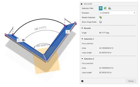 Sheet Metal How To Calculate The Angle Between Two Angled Surfaces