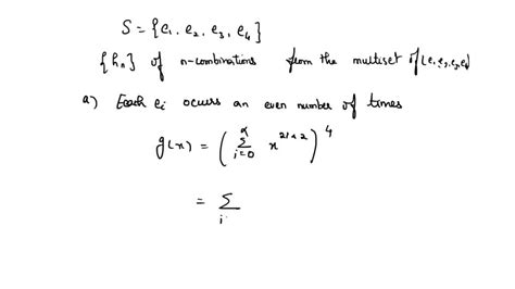 14 Let S Be The Multiset 0 E10 E2 O E3 O E4 Determine The