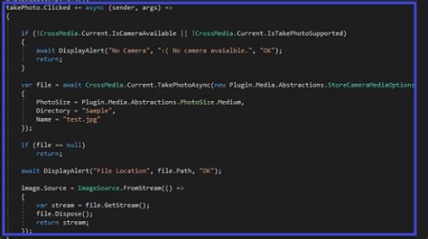 xamarin forms camera app