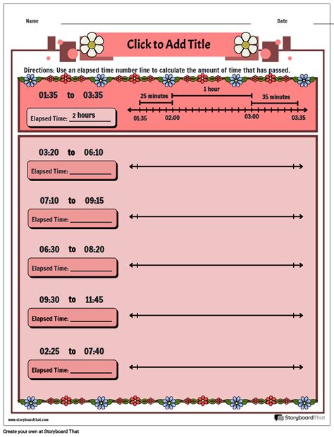 Elapsed Time Worksheets For Free At Storyboardthat Worksheets Library