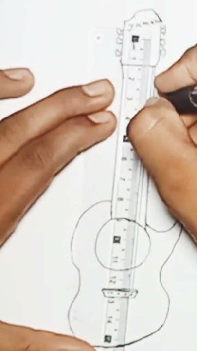 Lets Draw An Easy To Draw Guitar පහසුවෙන් ඇඳිය හැකි ගිටාර් එකක් අදිමු😊😊 Wosada Youtube Short