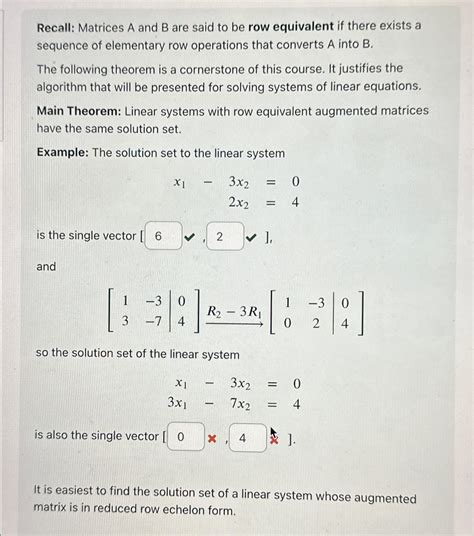 Solved Recall Matrices A And B Are Said To Be Row Chegg Com