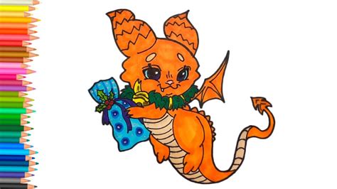 Как нарисовать Дракона милого легко поэтапно карандашом Youtube