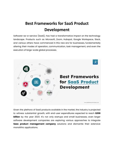 Ppt Best Frameworks For Saas Product Development Powerpoint Presentation Id13817105