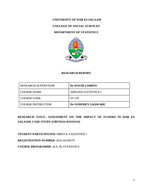 Research About Flood Pdf Flood Sampling Statistics
