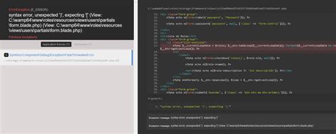 laravel error al crear un usuario en un crud