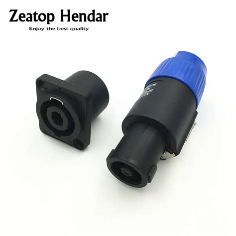 Aliexpress Com Buy 1Set 4 Pin Speakon Connector 4Pole Male Plug Female Jack Compatible Audio