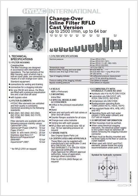 Hydac Cast Version Reversible Inline Filter RFLD HYQUIP Limited
