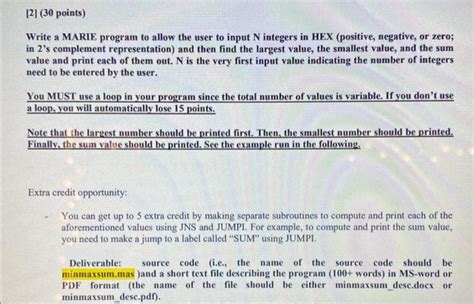 Solved Write A Marie Program To Allow The User To Input N