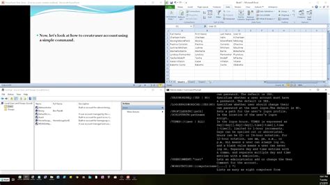 How To Create User Accounts In Windows Scripting With Excel Youtube