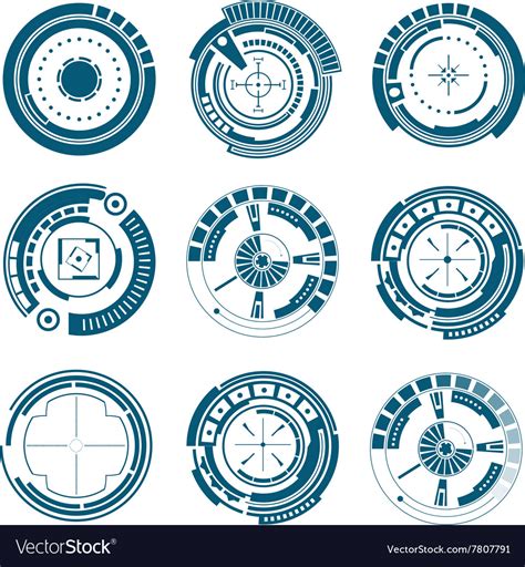 Graphic Touch User Interface Hud Royalty Free Vector Image